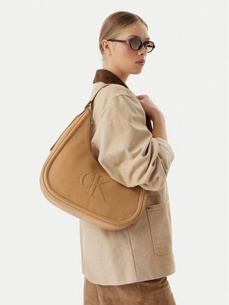 Calvin Klein Handtasche Bold Ck Crescent LV04F3427G Beige