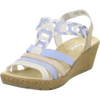 Rieker Fr&uuml;hjahr/Sommer, Damen Geschlossene Sandalen, Beige (Perle/Sky/Altrosa 60), 42 EU (8 UK)