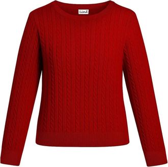 Lind Femme, Pulls, Rouge, Taille: 44 FR Pulls &agrave; col rond