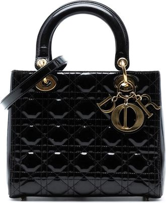 Dior Hobo Bags - Medium Patent Cannage Lady Dior - Gr. unisize - in Schwarz - f&uuml;r Damen