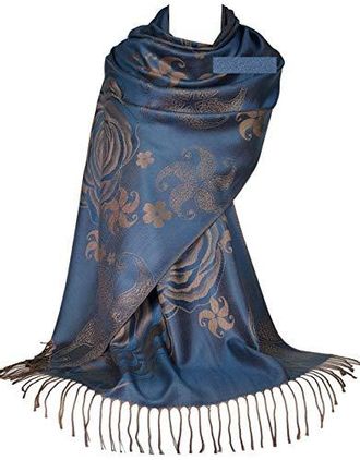 GFM &Eacute;charpe ch&acirc;le style pashmina &agrave; motif floral (FRL3), L