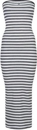 Amiri Robe moulante bustier en coton m&eacute;lang&eacute;