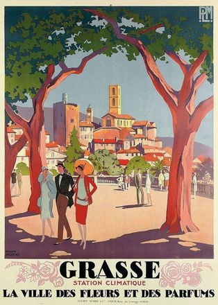 Fabulous Poster Plakat Grasse France Poster Vintage Reisen Art Deco Art Deco 30s