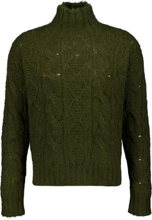 PIACENZA 1733 Pullover mit Zopfmuster - Grün