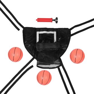 BESTONZON 1 Set Trampolin-basketballkorb mit B&auml;llen Und Pumpe - Trampolin-aufsatz Dunking-basketballkorb-zubeh&ouml;r f&uuml;r Indoor-Spiele
