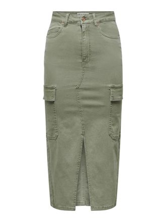 Only Damen Onllola Cargo Long Slit Skirt PNT Noos, Kalamata, XS