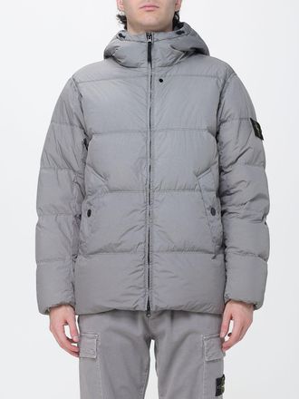 Stone Island Doudoune en nylon imperm&eacute;able avec capuche et logo Compass