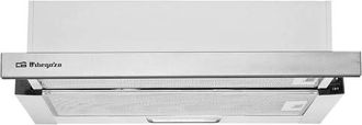 Orbegozo TL 07160 IN Hotte t&eacute;lescopique 60 cm, capacit&eacute; dextraction 308,2 m3/h, 3 niveaux de puissance, 2 filtres en aluminium amovibles, &eacute;clairage LED
