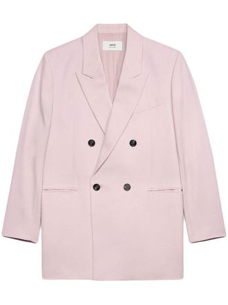 Ami blazer &agrave; boutonni&egrave;re crois&eacute;e - Rose