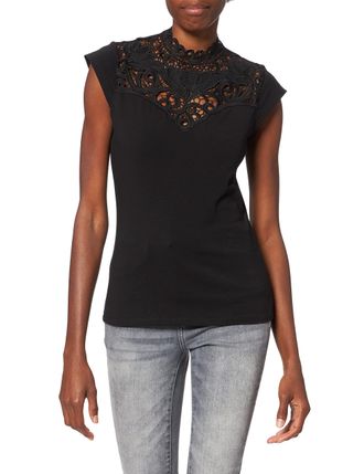 Morgan Damen 212-DITRA T-Shirt, Schwarz, Small