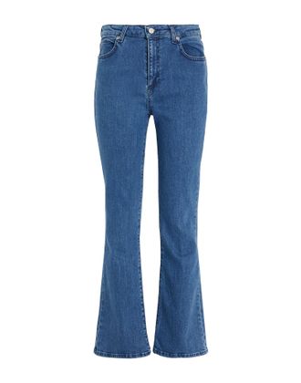 8 by YOOX ORGANIC COTTON DENIM FLARED JEAN