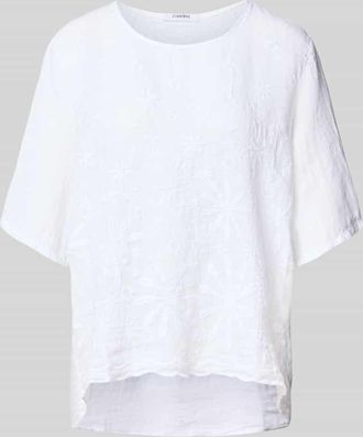 Zabaione Regular Fit Leinenbluse mit Stitchings Modell La44ura