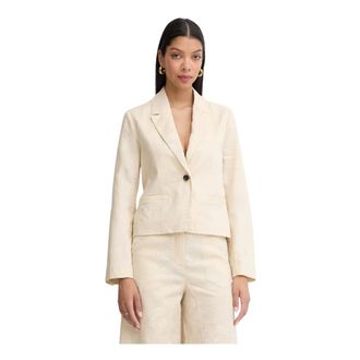 Pinko Idony Leinenblazer mit Stickerei - - Jackets - Damen - Beige - L