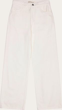 Knowledge Cotton Apparel Damen vegan Hose Damen Gale Regular Twill Egret Wei&Atilde;Y
