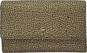 Borbonese Femme, Accessoires, Vert, Taille: ONE Size Portafoglio Medium C/Patta E ZIP