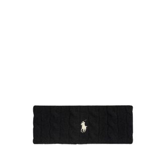 Ralph Lauren Femme, Accessoires, Noir, Taille: ONE Size Bandeau en maille torsad&eacute;e