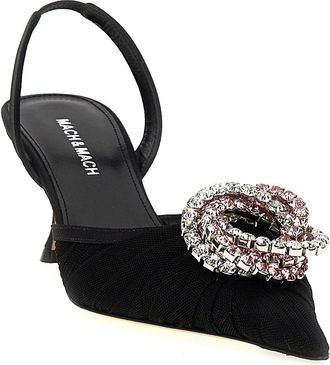 Mach & Mach Galaxy Slingback Heel - Black