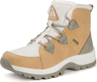 Mishansha Damen Winterschuhe Mid Outdoor Warm Schneestiefel Gelb Gr.37