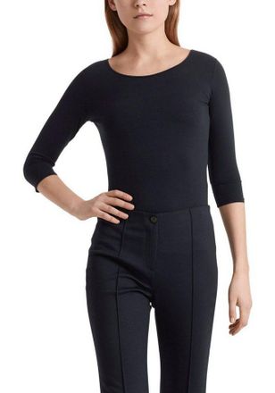 Marc Cain Langarmshirt Collection Essential Premium Damenmode Hauchzartes Longsleeve, elastisch