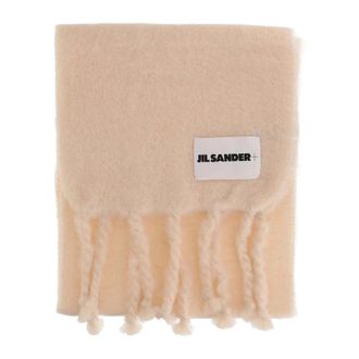 Jil Sander Wollmischung Schal mit Fransen - - Accessories - Damen - Rosa - ONE SIZE
