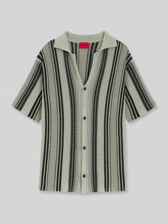 HUGO BOSS Relaxed Fit Freizeithemd aus Strick Modell SEESORN