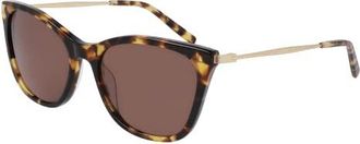 DKNY Lunettes de Soleil DK711S N 281 SOFT TOKYO TORTOISE 55/18/140 Femme