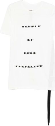 Rick Owens Homme, Tops, Blanc, Taille: S T-shirt &agrave; col rond