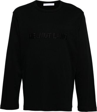 Helmut Lang T-Shirt mit Logo-Stickerei - Schwarz