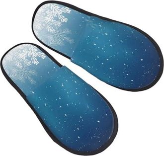 Generic Pantoufles Flocons De Neige De No&euml;l Chausson Hiver Antid&eacute;rapants Slippers Pour Homme Ext&eacute;rieur Int&eacute;rieur M