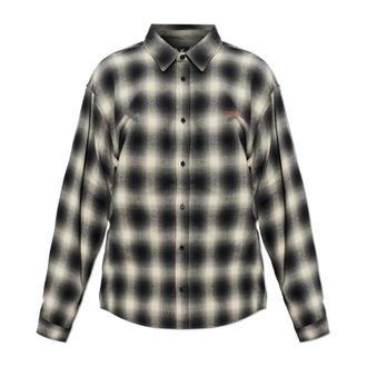 44 Label Group Chemise &agrave; carreaux - Homme - Chemises - Gris - Taille: XL