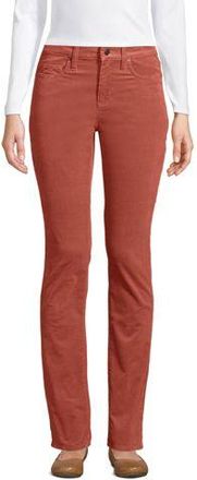 Lands End Straight Fit Cordhose Mid Waist, Damen, Gr&ouml;&szlig;e:46 81 regular, Orange, Baumwoll-Mischung, by Lands End