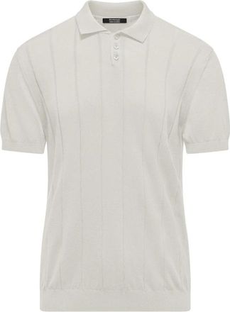 Bomboogie Homme, Pulls, Beige, Taille: L Pull en coton avec large col c&ocirc;tel&eacute;