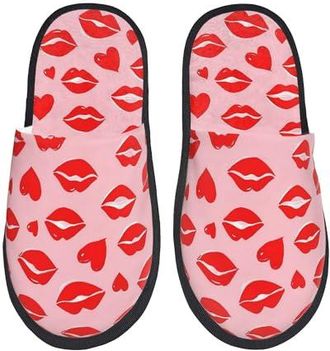 Generic Pantoufles DH&ocirc;tel Baiser Sur Les L&egrave;vres Unisexe Accueil Pantoufles Antid&eacute;rapant Chaussons Pour Voyage Camping Invit&eacute; M