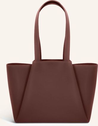 Kaai Kaai Schultertasche Midi Pyramid braun