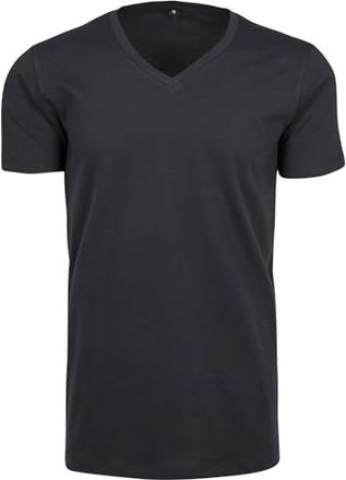 Build Your Brand T-Shirt léger à col en V pour Homme - Disponible dans de Nombreuses Couleurs - Tailles S à 5XL, Bleu Marine, XXXXL