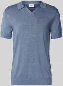 Lindbergh Slim Fit Poloshirt mit V-Ausschnitt Modell Ecovero