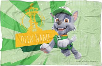 Picanova PAW Patrol Rocky Handtuch mit Name 140x90cm - Hochwertiges Bedrucktes Handtuch - Blickfang-Strandtuch Aus Hautfreundlichem Frottee - Badetuch mit Text