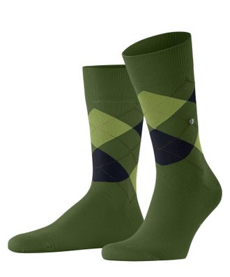 Burlington Herren Socken King M So Baumwolle gemustert 1 Paar, Grün Forest 7657-O, 40-46