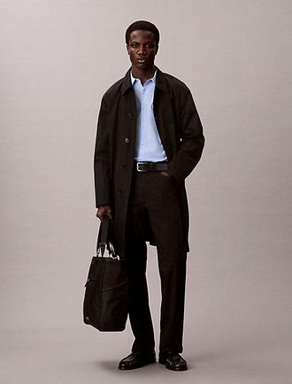 Calvin Klein Chemise slim &agrave; rayures en coton &eacute;lastique