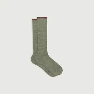 SOEUR CHAUSSETTES KAMI VERT CHIN&Eacute;/PRUNE CHIN&Eacute;
