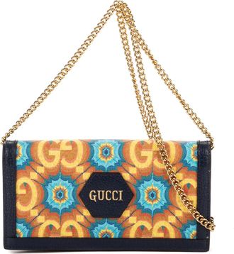 Gucci Crossbody Bags - 100th Anniversary Centennial GG Chain Wallet - Gr. unisize - in Blau - f&uuml;r Damen