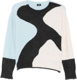 Marella Femme, Pulls, Multicolore, Taille: 42 FR Tricot ras du cou