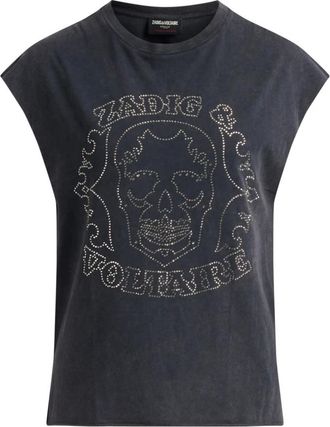 Zadig&Voltaire Femme, Tops, Noir, Taille: 38 FR Cloe HC Skull Strass