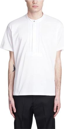 low brand Homme, Tops, Beige, Taille: L T-shirt &agrave; Manches Courtes et Col Mao