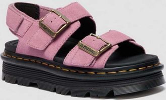 Dr. Martens Su&egrave;de Zebzag Wildleder Sandalen in Rosa, Gr&ouml;&szlig;e: 36