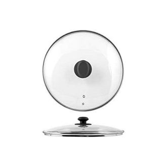 hOme Home Deckel, 30 cm, Glas, transparent/schwarz