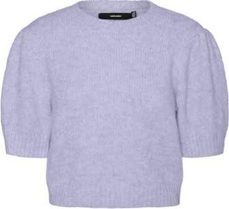 Vero Moda Pull en Maille VMNOVAH Pull-Overs Purple Heather M Purple Heather M