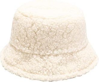 Generic Chapeaux dhiver pour femme - Chapeau de soleil chaud en velours doux - Chapeau de p&ecirc;cheur pour femme Panama - Chapeau cir&eacute;, beige, M