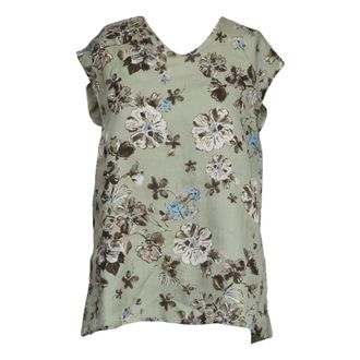 Max Mara &Auml;rmelloses V-Ausschnitt-Top - - Tops - Damen - Mehrfarbig - M