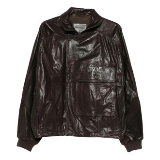 Emporio Armani Leather Jackets - - Jackets - Herren - Braun - XL